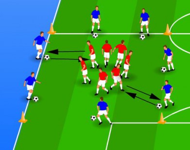 De TrainingsPlanner - Oefenstof - Dribbelen warming-up *591